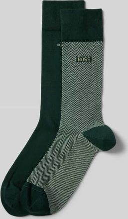 HUGO BOSS Str&uuml;mpfe aus Baumwoll-Mix im 2er-Pack