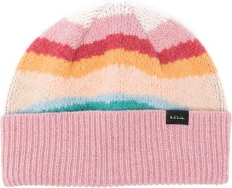 Paul Smith Gestrickte Beanie mit Wirbel - Rosa