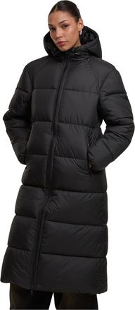 Urban Classics Damen Wintermantel Ladies Ultra Long Coat, gesteppte lange Winterjacke, extra langer Coat mit Zwei-Wege-Rei&szlig;verschluss, Gr&ouml;&szlig;en XS - 5XL