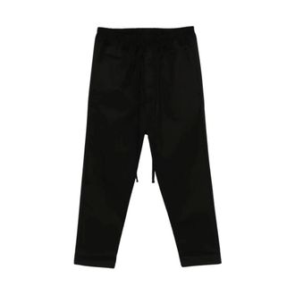 Thom Krom Homme, Pantalons, Noir, Taille: S Pantalon Cropped &Eacute;lastique &agrave; Entrejambe Bas