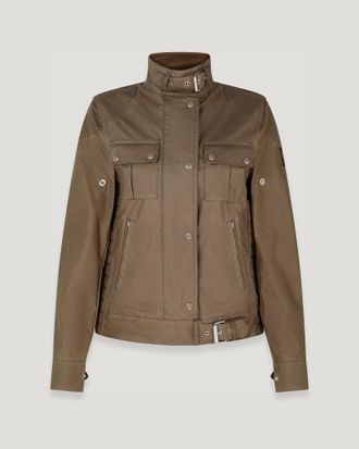 Belstaff Belstaff Veste Gangster pour femme Coton ciré Gris graphite foncé Taille 36