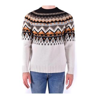 Paolo Pecora Beiger Wollstrickpullover - - Knitwear - Herren - Mehrfarbig - M