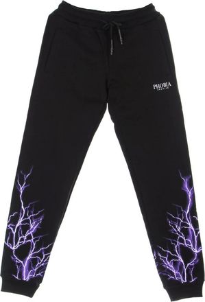Phobia Archive Homme, Pantalons, Noir, Taille: XL Purple Lightning Pants