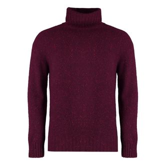 Malo Heather Cashmere Turtleneck Sweater - - Knitwear - Herren - Lila - M