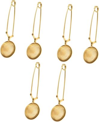 Aboofan 6 Stk Kaffeefilter aus Metall Mini-Kaffeefilter Zuckerstreuer Mini-Schneebesen goldene Zange Kaffee Schneebesen Sieb Teezubeh&ouml;r Teelecker Teefilter Ha
