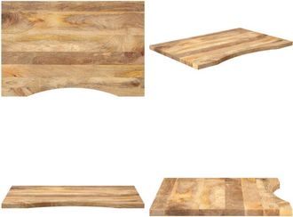 vidaXL Vidaxl - Schreibtischplatte mit Aussparung 90x50x2,5 cm Massivholz Mango