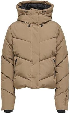 Only Short Premium Jacket Onlharper Life OTW Veste Courte de qualit&eacute; sup&eacute;rieure, Cocoa cr&egrave;me, L Femmes