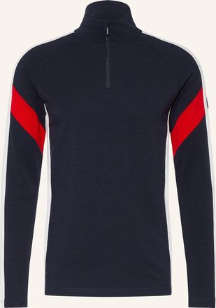 We Norwegians Piqu&eacute;-Midlayer Zermatt Aus Merinowolle blau