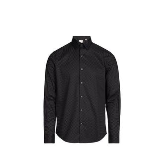 Calvin Klein Chemise col classique &agrave; motif en coton m&eacute;lang&eacute;