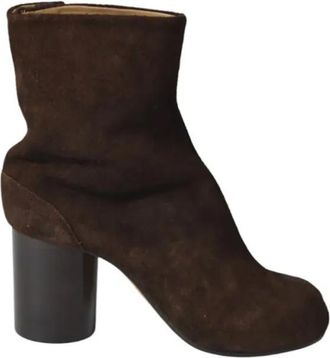 Maison Margiela Stiefel - Brown Suede Tabi Ankle Boots - Gr. 38,5 (EU) - in Braun - für Damen