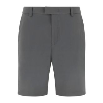 Boggi Milano Homme, Shorts, Gris, Taille: W34 B Tech Bermuda Shorts en Nylon Seersucker Stretch