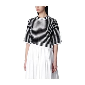 Roberto Collina Femme, Tops, Multicolore, Taille: 40 FR Girocollo MC Riga Mariniere