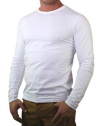 Jack & Jones Pull Homme - BASIC O-NECK TEE L/S NOOS - Blanc (OPT WHITE OPT WHITE) - FR : XX-Large (Taille fabricant : XX-Large)