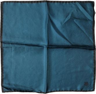 Dolce & Gabbana Homme, Accessoires, Bleu, Taille: ONE Size Mouchoir de poche carr&eacute; en soie