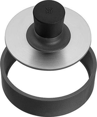 WMF BBQ Burgerpresse Edelstahl 12,5 cm, Pattypresse für gleichmäßige Patties für leckere Hamburger, Cheeseburger, Vegi-Burger-Presse, Gemüsepresse