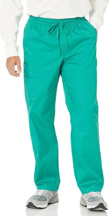 Amazon Essentials Herren Scrub-Hose mit elastischem Kordelzug an der Taille, Smaragdgrün, XXL