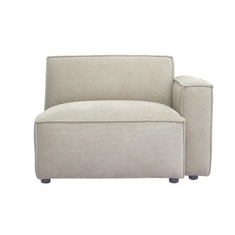 Miliboo Eckmodul rechts f&uuml;r Sofa, Chenille, Beige, Split