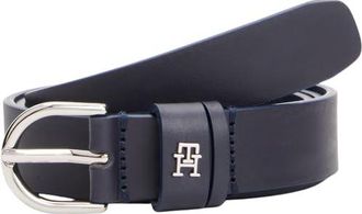 Tommy Hilfiger Ceinture Femme Essential Effortless 2,5 cm Cuir, Bleu (Space Blue), 100 cm