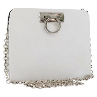 Ferragamo Sac bandouli&egrave;re Pre-owned en acier inoxydable - Femme - Pre-owned - Blanc - Taille: ONE Size