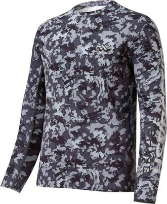 Bassdash Hommes Camo T-Shirt de Pêche UPF 50 + Manches Longues Rapidement Sec T-Shirts Légers pour Randonnée Extérieure Kayak Respirant Surf Pêche Randonnée To