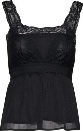 Silvian Heach Femme, Tops, Noir, Taille: 40 FR Top avec d&eacute;tails en dentelle