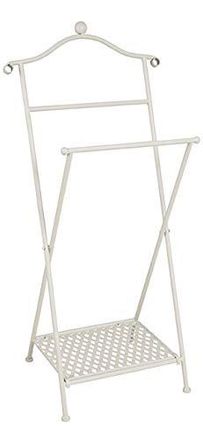 Haku M&ouml;bel HAKU Valet de chambre pliable Valet de chambre pliable M&eacute;tal blanc chaul&eacute; - Dimensions : L 46 x H 98 x P 35 cm, Style : Boh&egrave;me