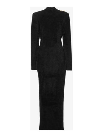 Balmain Knielanges Kleid - Schwarz