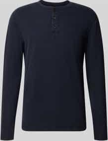Superdry Longsleeve mit Strukturmuster und Knopfleiste