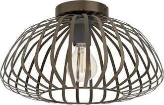 Eglo Deckenlampe Espinal, Deckenleuchte Wohnzimmer, Lampe Decke Schlafzimmer, Wohnzimmerlampe aus Metall in Bronze, E27 Fassung, &Oslash; 43 cm
