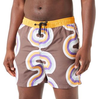 Jack & Jones Herren JPSTFIJI JJSWIM Belize LY Badeshorts, Chestnut,S