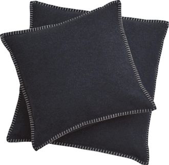 David Fussenegger Kissenbezug anthrazit Dekokissen aus Baumwolle flauschig weich, 40x40 cm