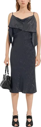 Maison Margiela Folded Jacquard Slip Dress - Gray