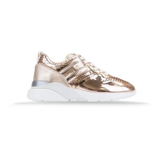 Hogan Sneakers aus laminiertem Leder mit Schn&uuml;rsenkeln - - Shoes - Damen - Rosa - 34 1/2 EU