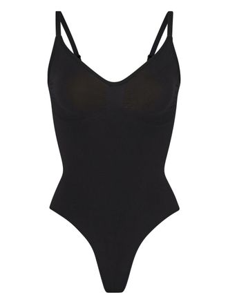 032c Seamless Thong Bodysuit - Black
