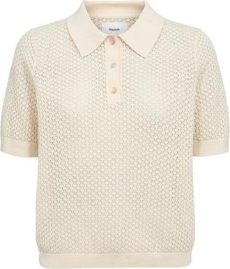 N&uuml;mph NURory Polo - - Tops - Damen - Wei&szlig; - XL