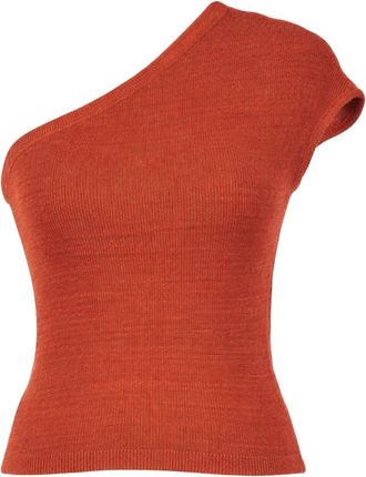 Twinset One-Shoulder Top - - Tops - Damen - Orange - M