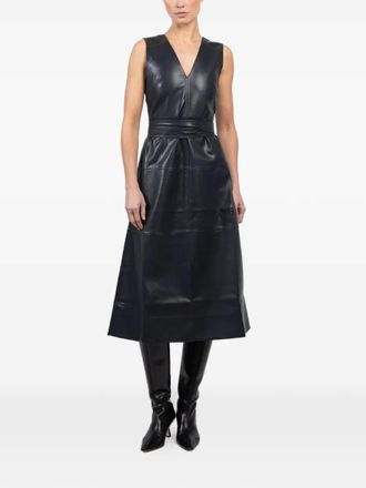 Tanya Taylor Reinella V-neck midi dress - Gris