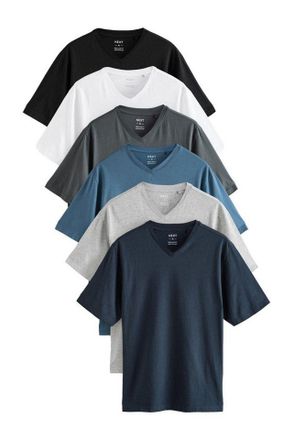 Next T-Shirt Essential T-Shirts mit V-Ausschnitt, 6-Pack (6-tlg)
