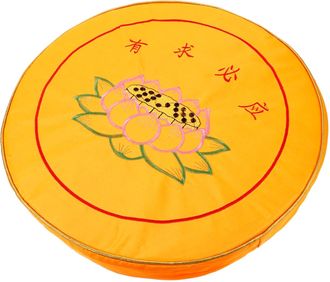 Cabilock Rundes Meditationskissen Lotusblumen-druckkissen Kissen F&uuml;r Yoga Und Meditation Anbetungskissen Runde Sitzmatte F&uuml;r Zuhause Und Tempel