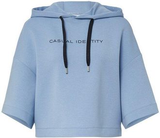 Comma 3/4 Arm-Pullover Sweatshirt Oversize-Sweatshirt mit Kimono-&Auml;rmeln