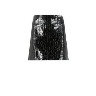 Versace Mini-Krokodilrock in Schwarz