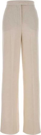 Max Mara Femme, Pantalons, Blanc, Taille: 40 FR Pantalon droit taille haute
