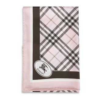 Burberry Femme, Accessoires, Rose, Taille: ONE Size Foulard en soie brod&eacute;e
