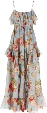 Zimmermann Femme, Robes, Bleu, Taille: 38 FR Robe Longue Roselight