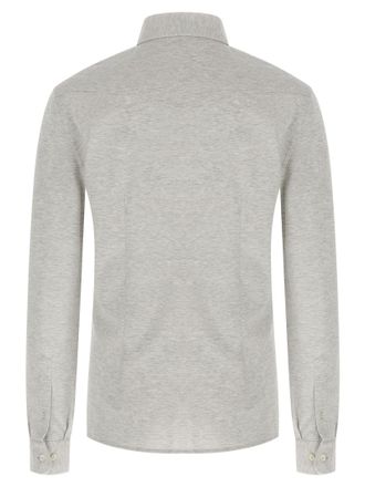 Brunello Cucinelli Mens Gray Cotton Blouse