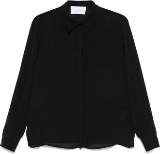 Kaos Hemd aus Cr&ecirc;pe de Chine - Schwarz