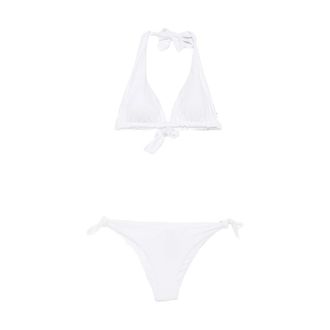 Fisico Ring-Detail Triangle Bikini Top - - Swimwear - Damen - Wei&szlig; - L