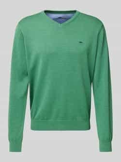 Fynch-Hatton Strickpullover mit Logo-Stitching