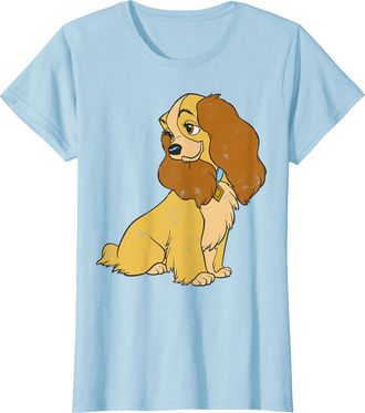 Disney Lady und die Tramp Lady Einfaches Portr&auml;t T-Shirt