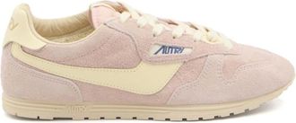 Autry Femme, Chaussures, Rose, Taille: 37 EU Medalist Low-Top Suede Baskets